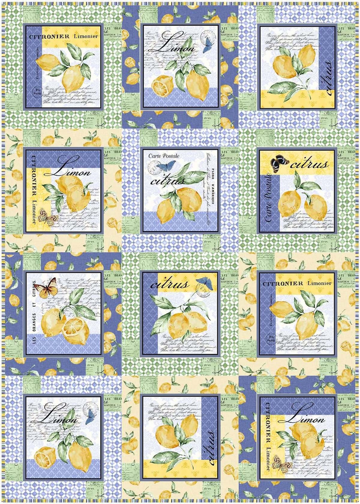 Block Talk Quilt by Swirly Girls Design limoncello
