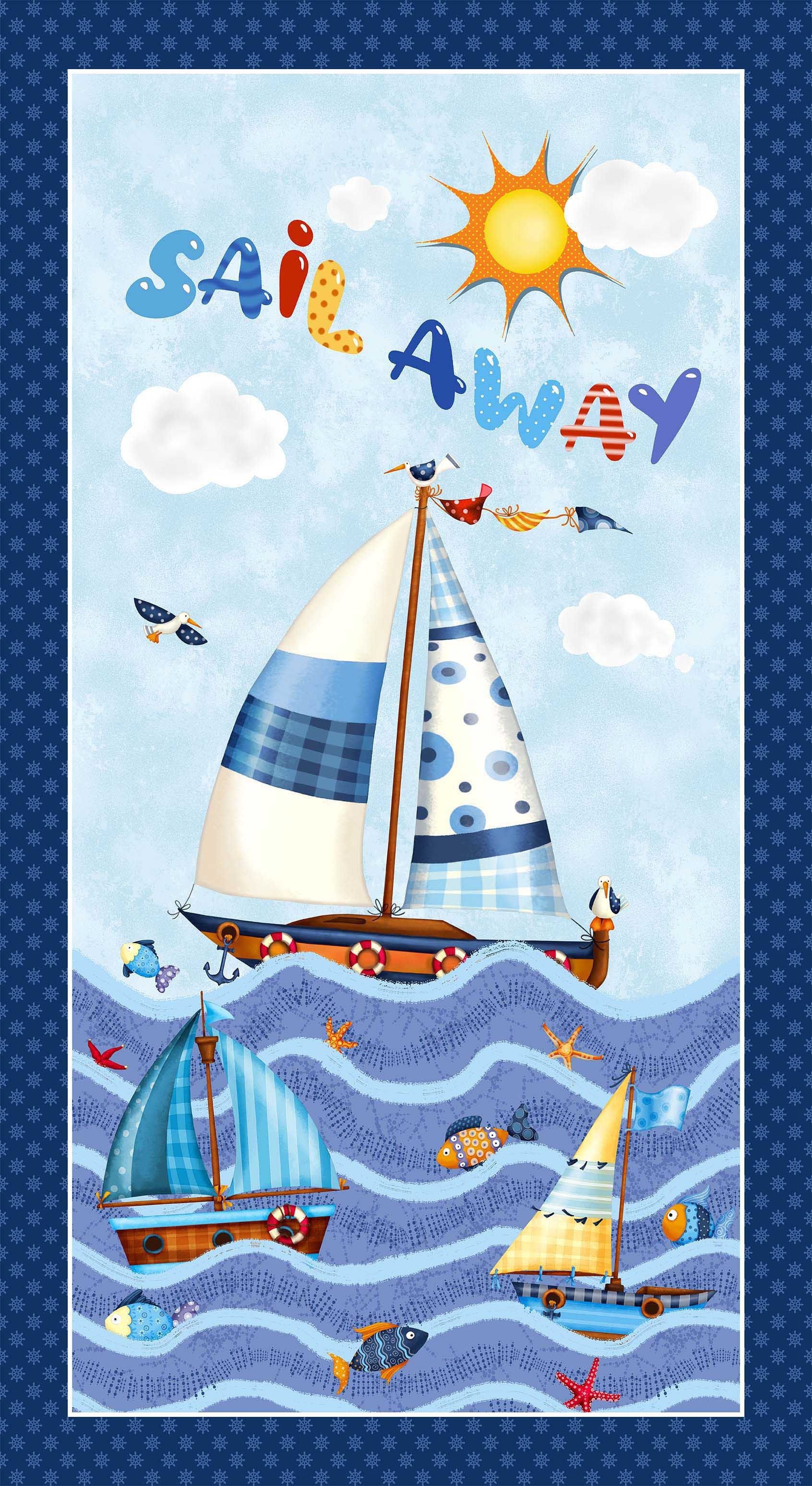 sail away nautical boats sailing fish water aquatic river sea ocean ...
