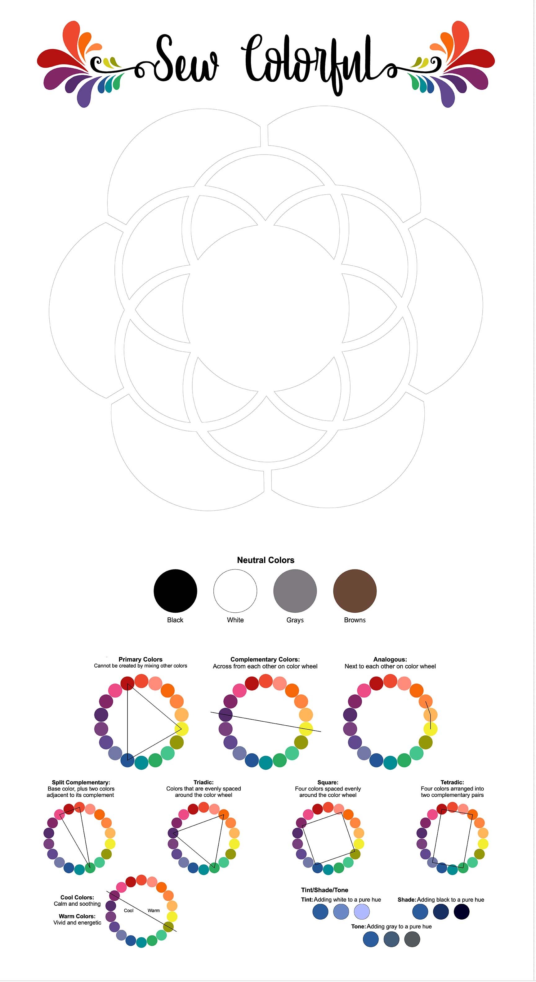sew colorful wheel cotton couture solids kits basics