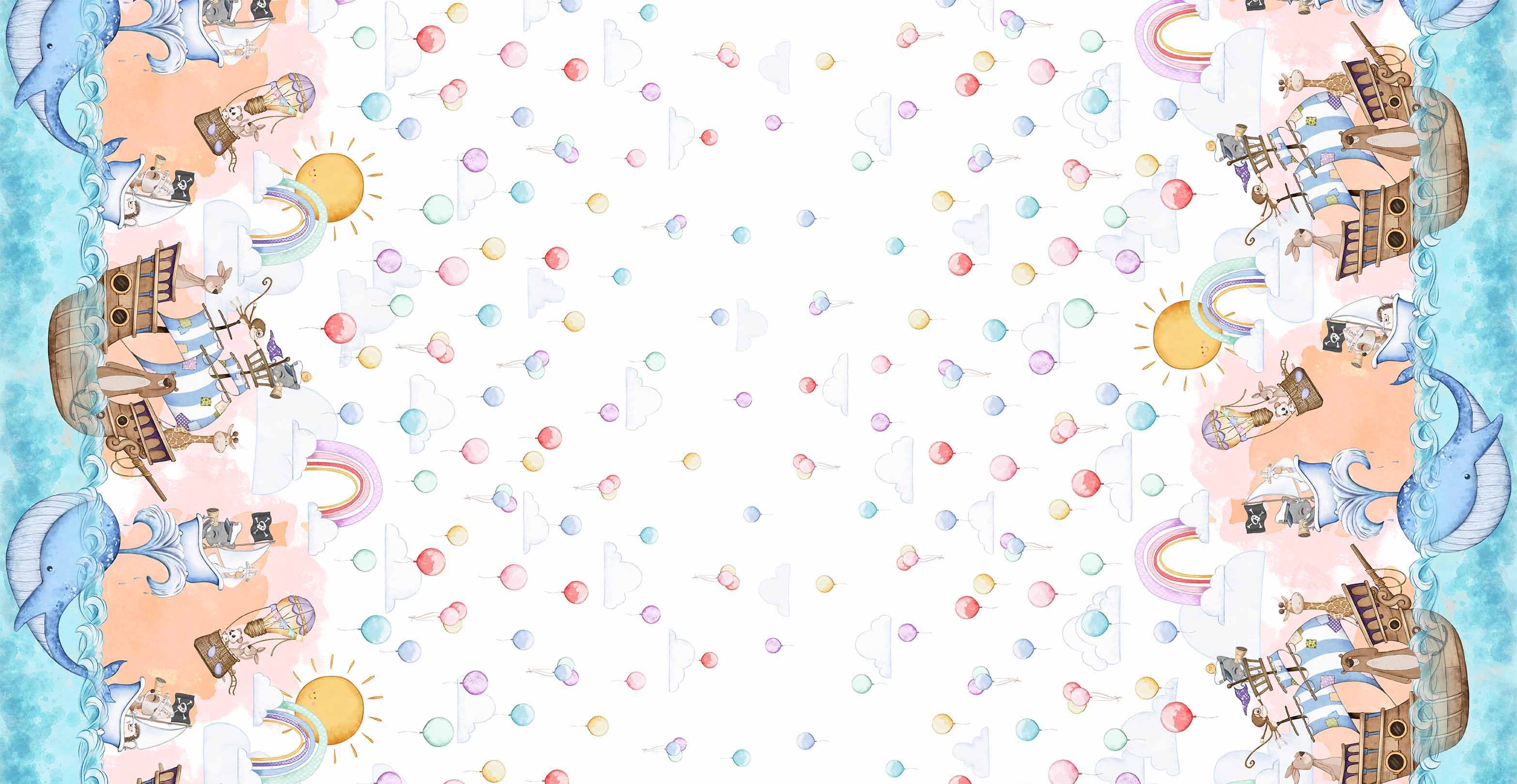 FANTA-SEA DOUBLE BORDER -15" REPEAT - MAKE BELIEVE - MAKE BELIEVE ...