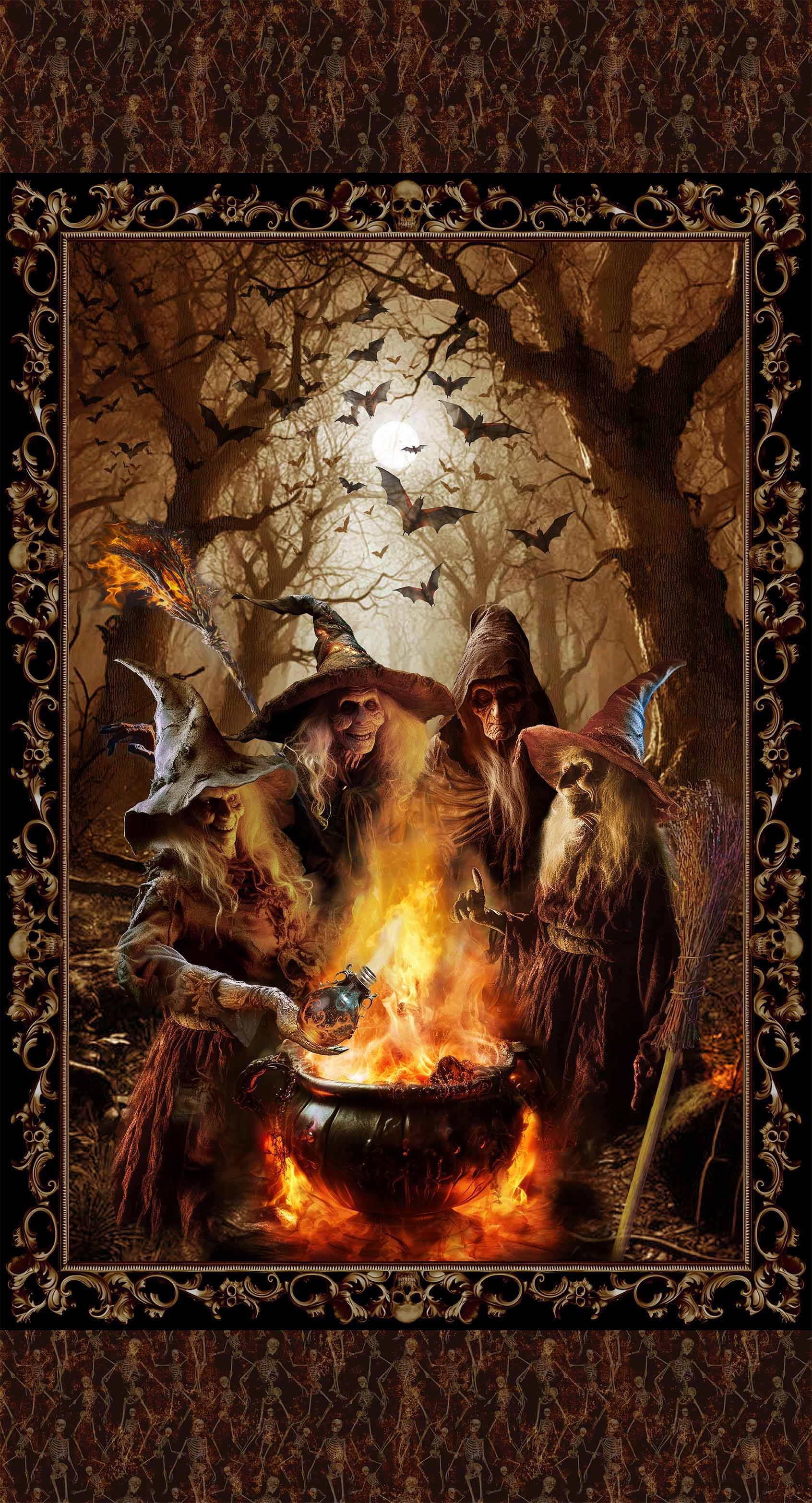 nightmare at halloween scary spooky skeletons pumpkins haunted house ...