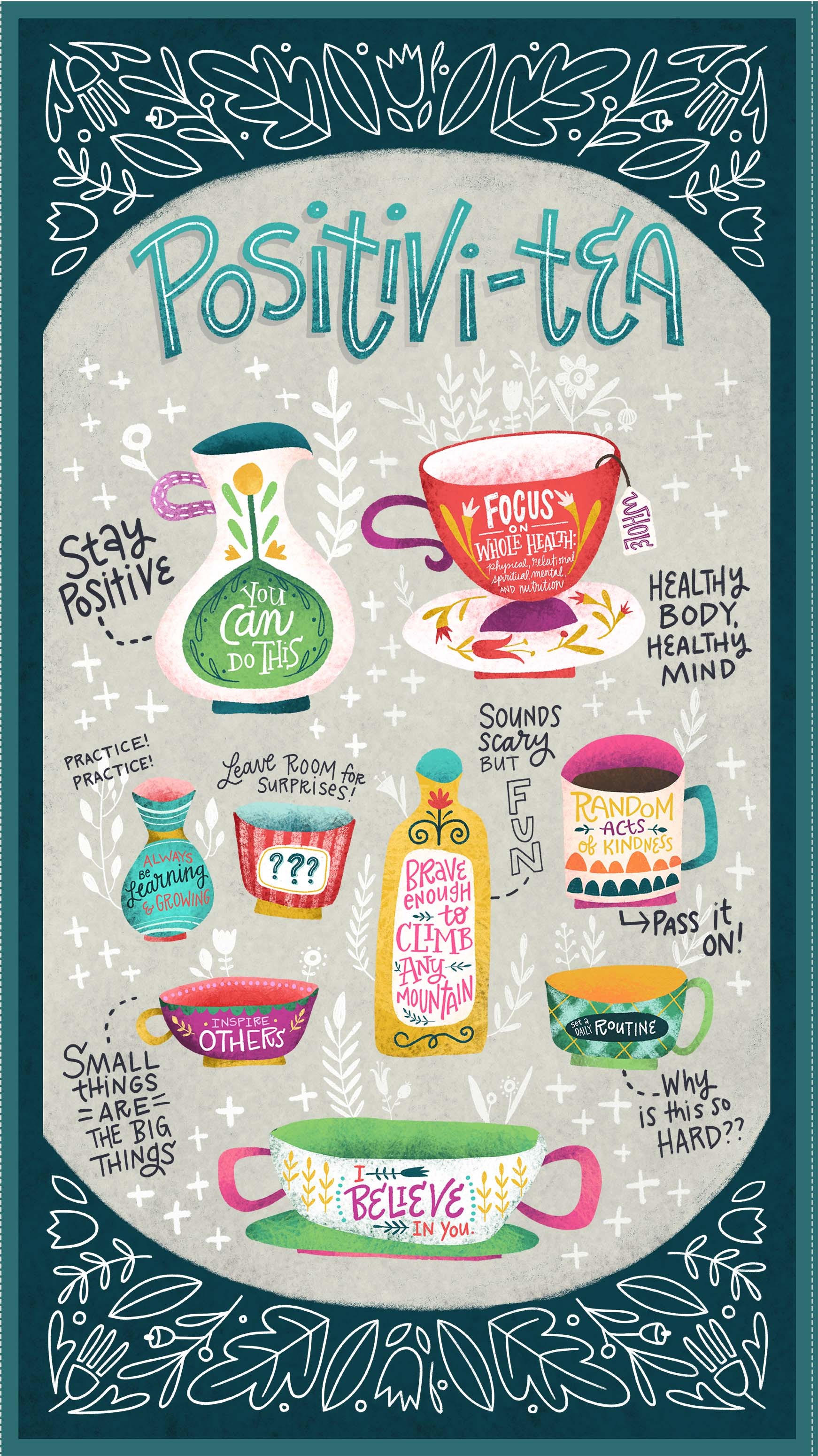 positivi-tea lori danelle tea brewing drink kitchen cups relax ...