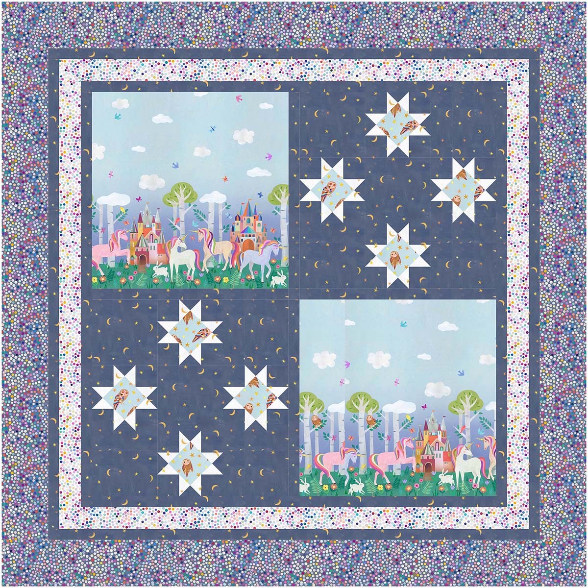 Field of Stars feat. enchanted unicorn by Brenda Plaster