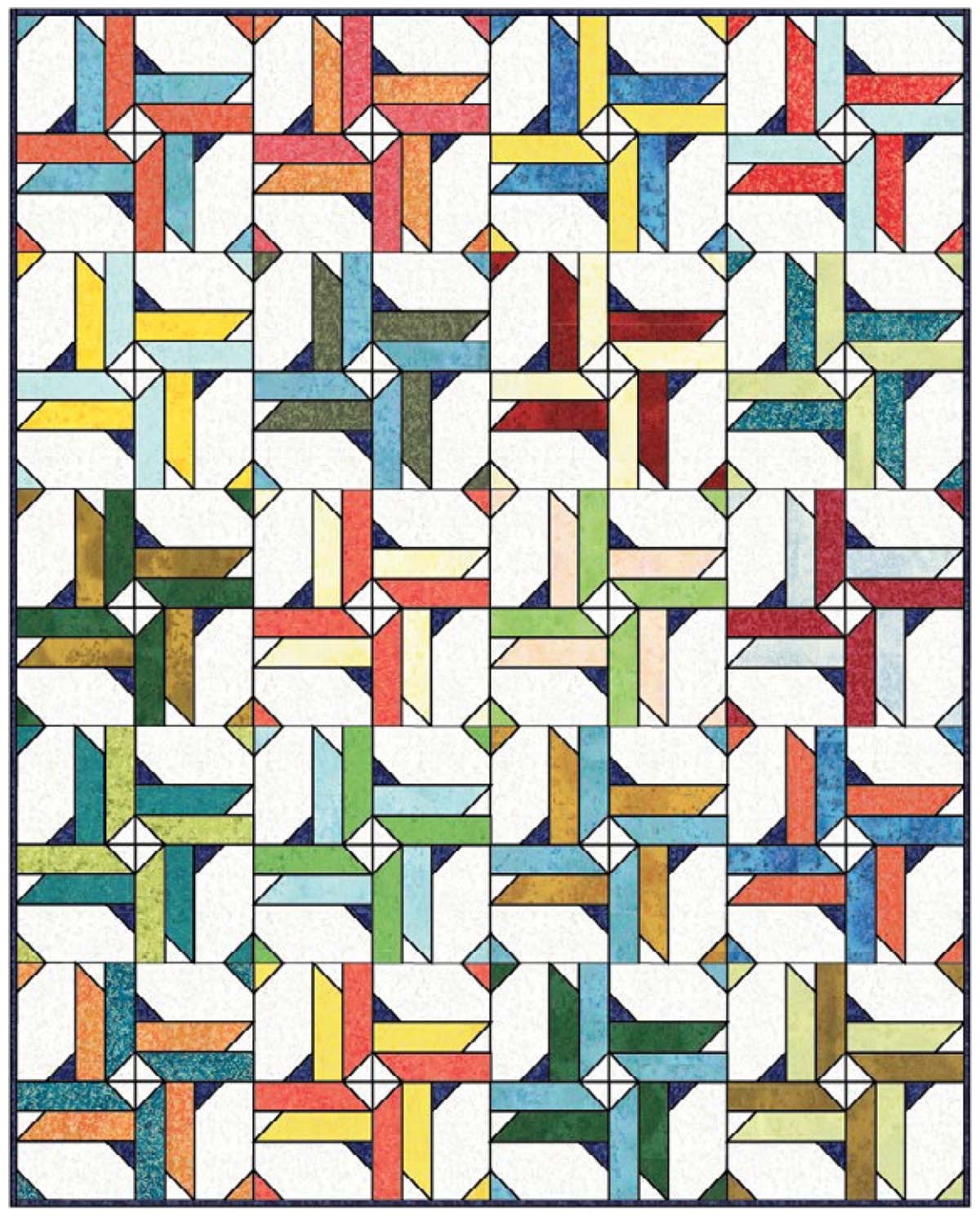 Fairy Frost Give it a Whirl - Crayon Box Quilt by Sam Hunter of Hunter ...