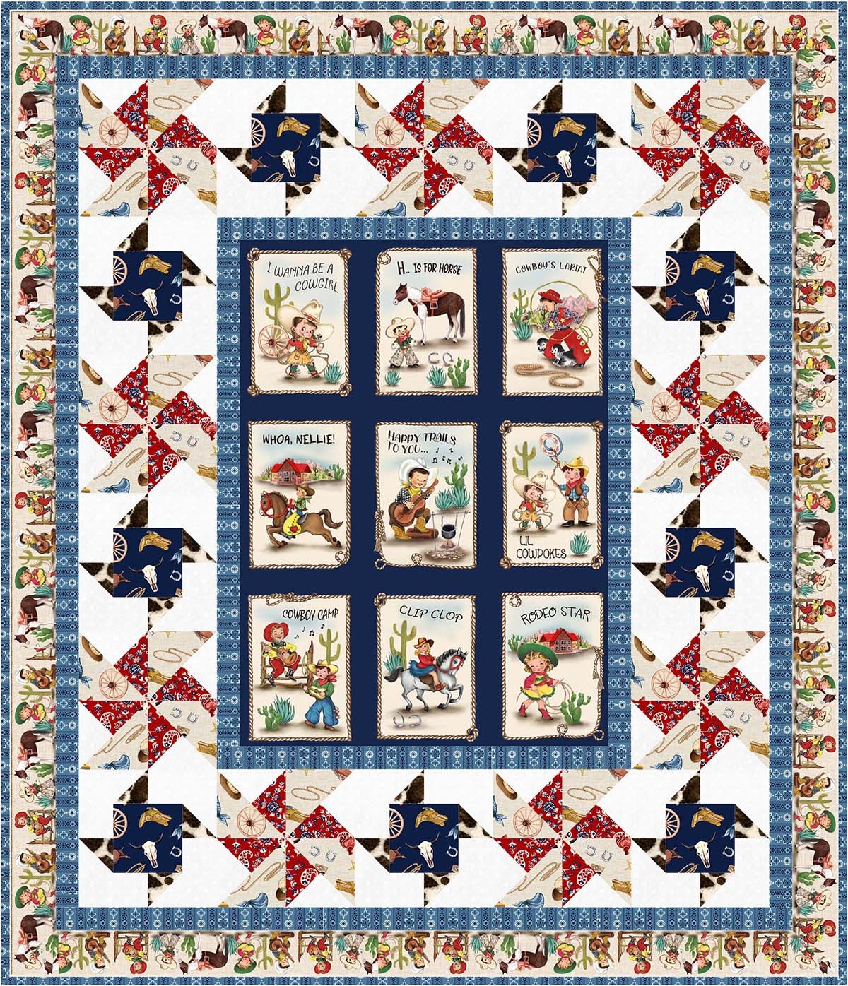 Lil Rodeo happy trails quilt by christine stainbrook