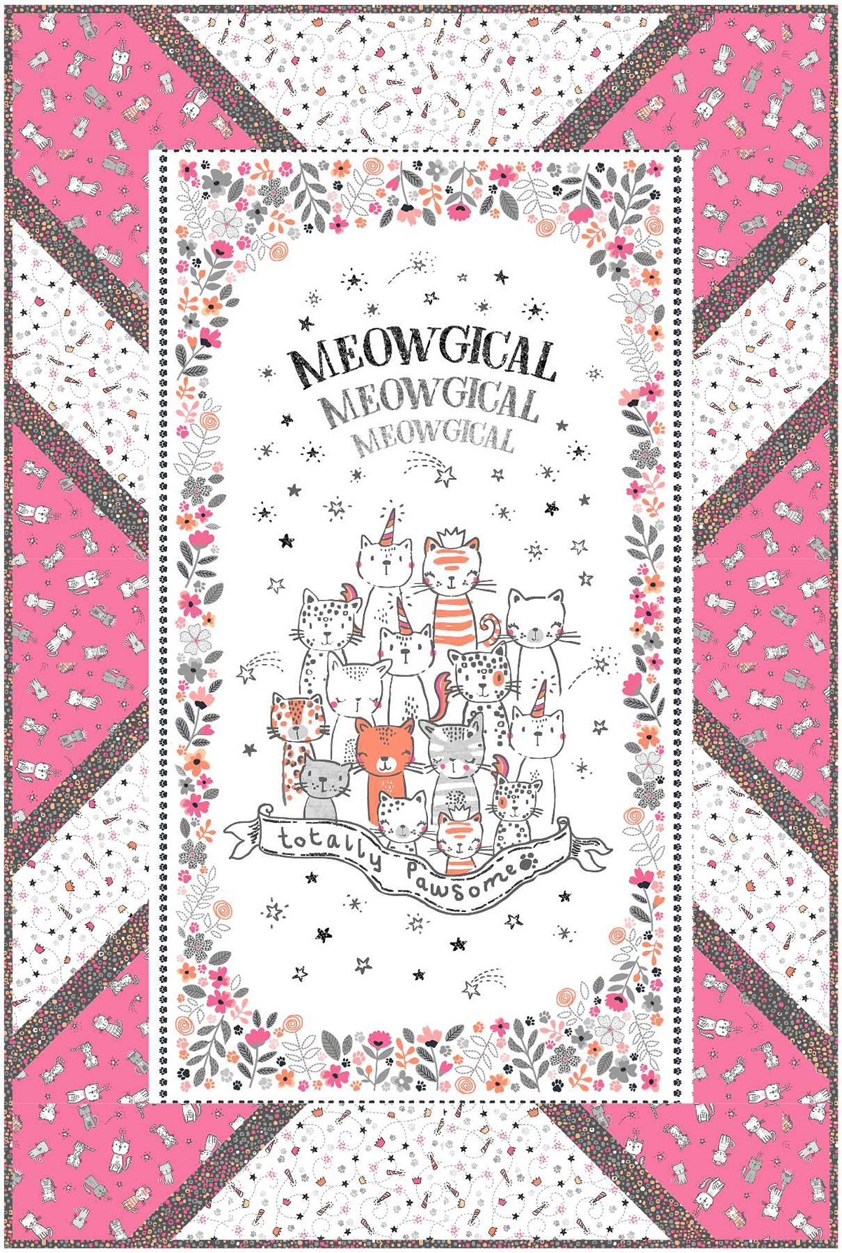 Panel Pop Quilt by Swirly Girls Design meowgical