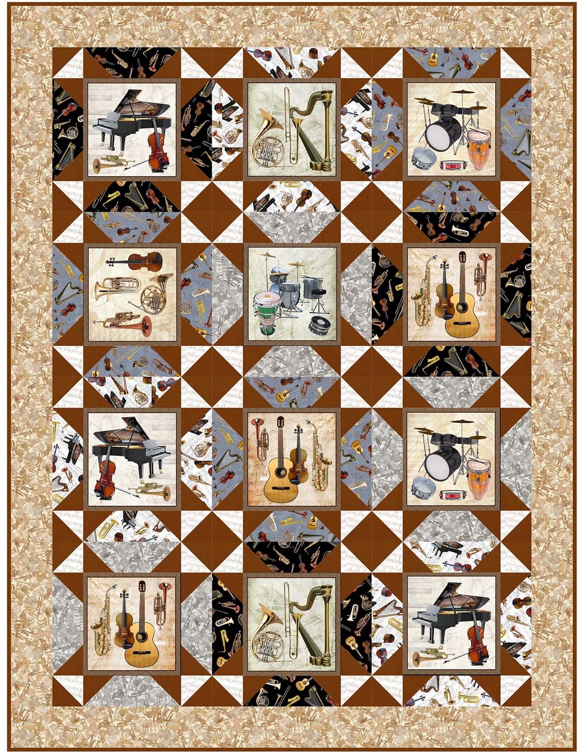 Block Talk Stars - Pitch Perfect Quilt by Swirly Girls Design