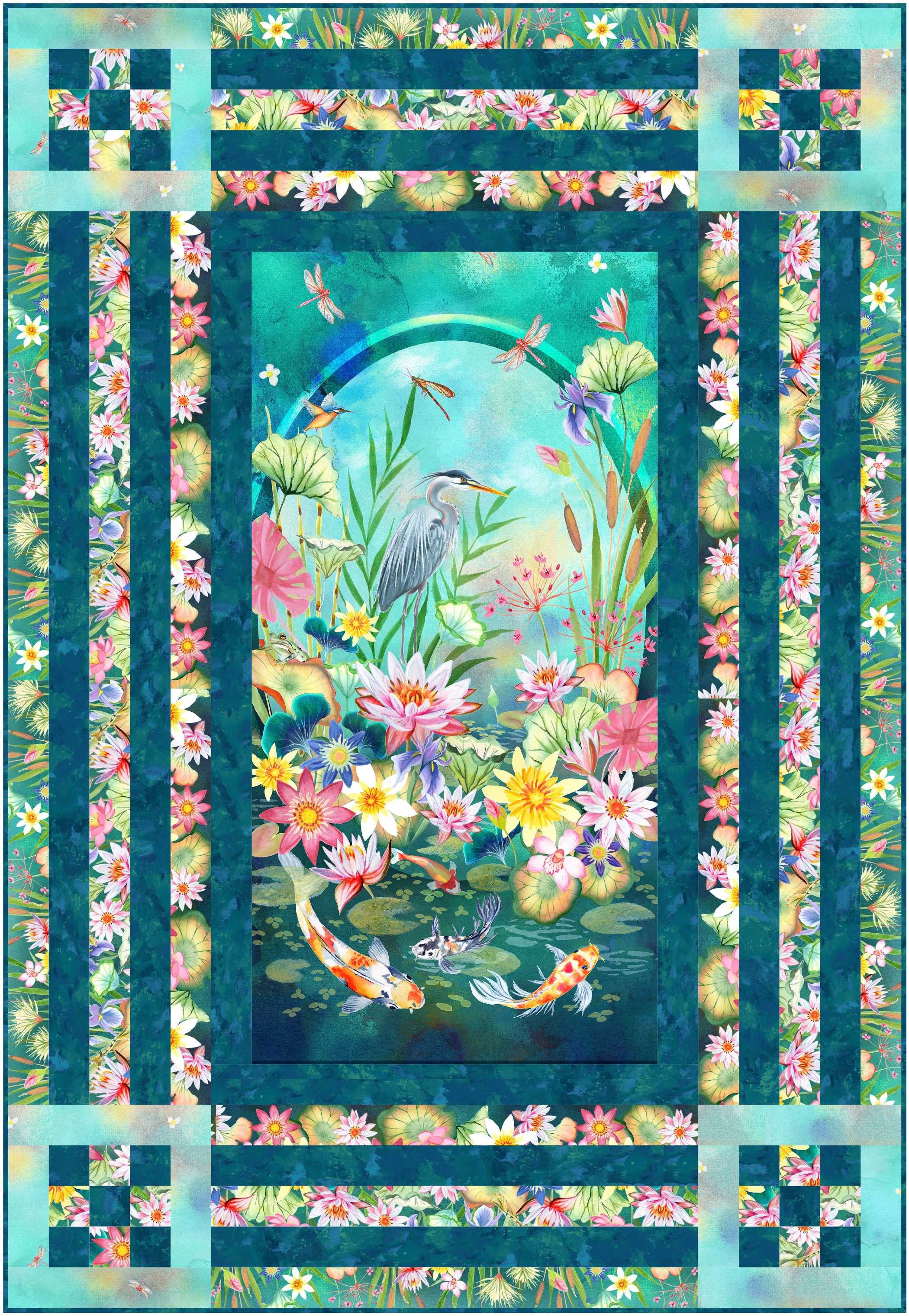 Happy Serene Quilt feat. Pond of Serenity by Ladeebug Design ...