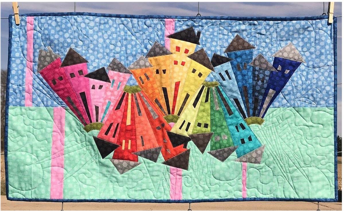 Rainbow Hash Dot Neighborhood Quilt by Kim Lapacek of Persimon Dreams ...