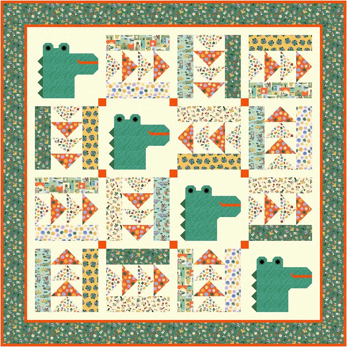 Zig Zagging Quilt feat. See Ya Later Alligator by Natalie Crabtree ...