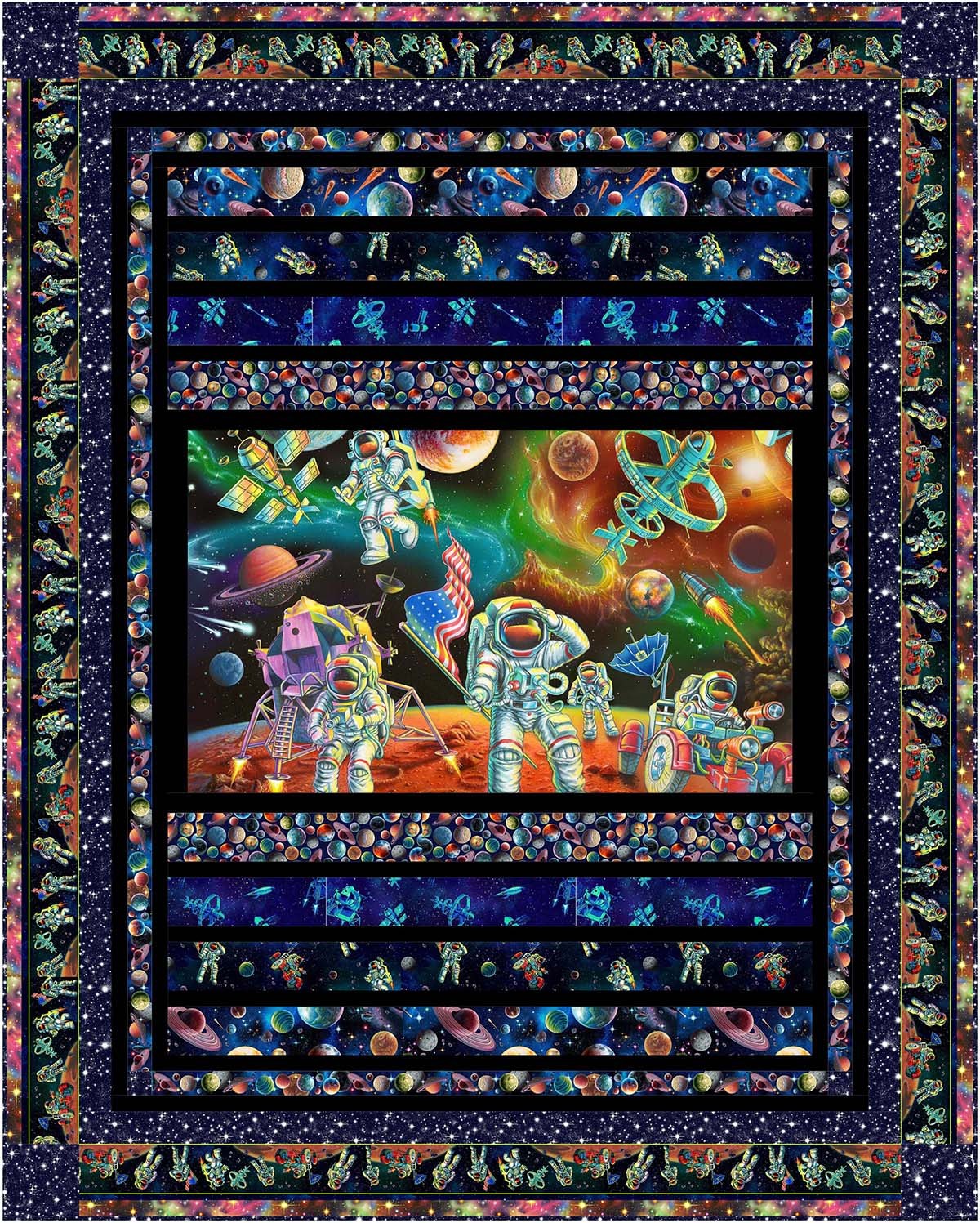 Wanderlust the final frontier quilt by ladeebug design