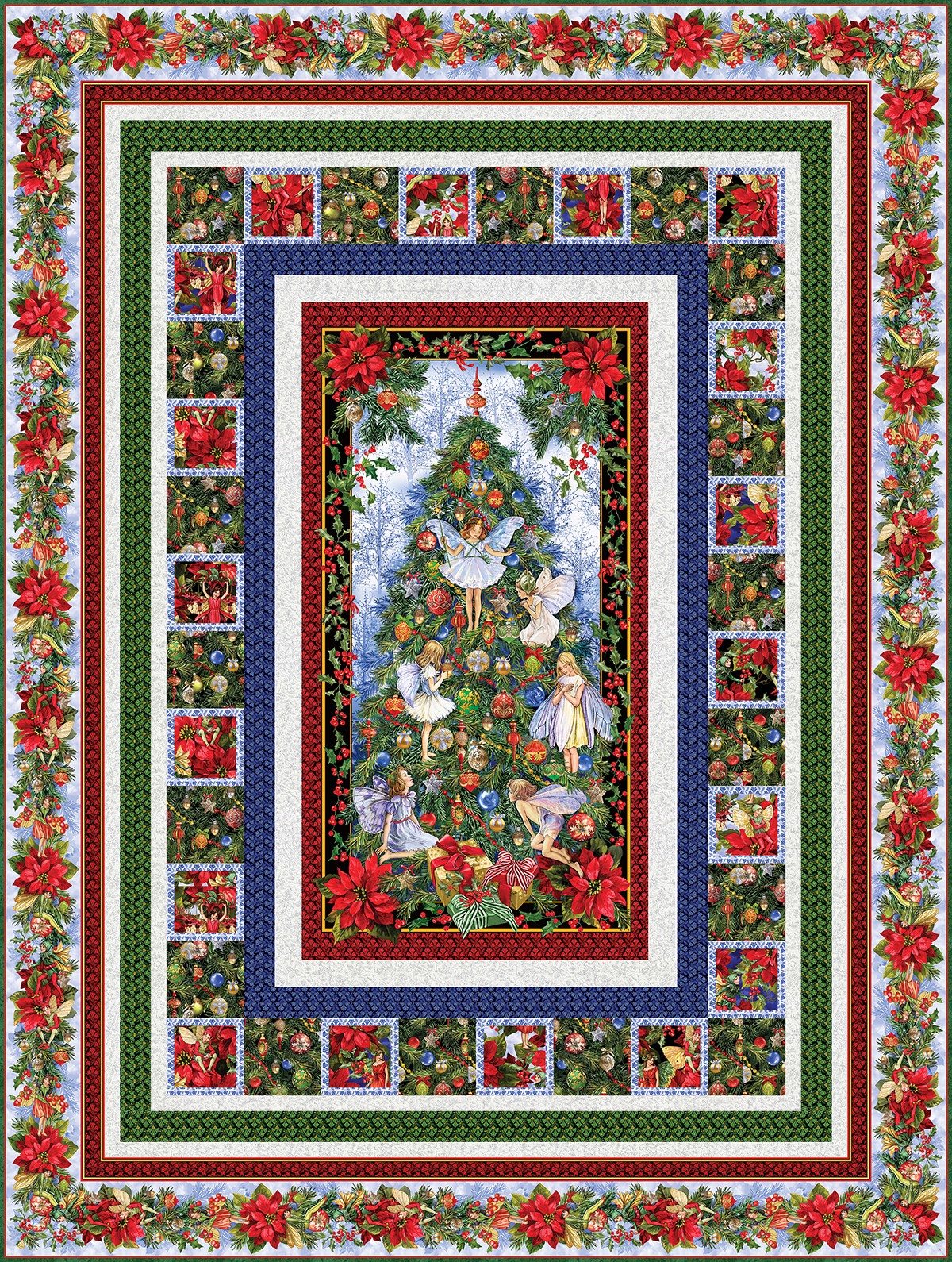 fairy glade in snow feat. winter flower fairies by the whimsical workshop